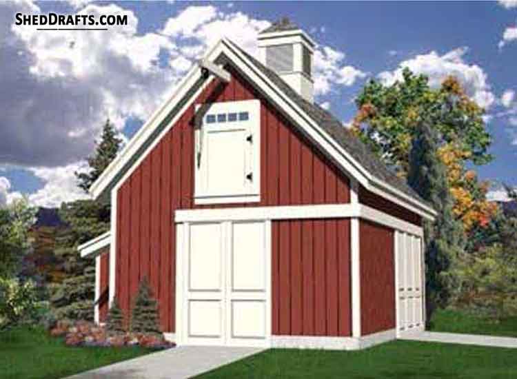 21x22 Pole Frame Barn Shed Plans