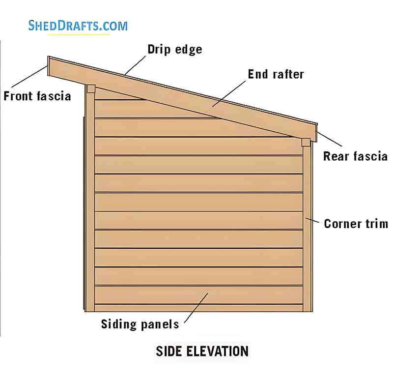 8×12 Lean To Roof Shed Building Plans